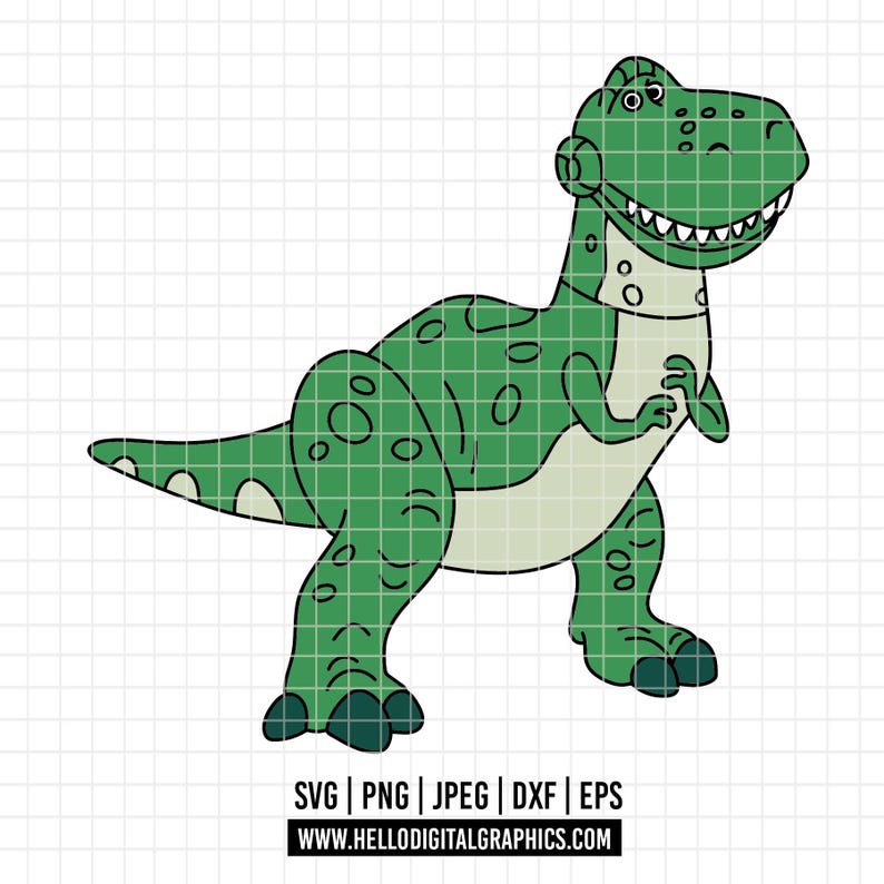 4697 - Rex From Toy Story Dtf Line Art Svg, Eps, Png, Dxf, Jpeg ...