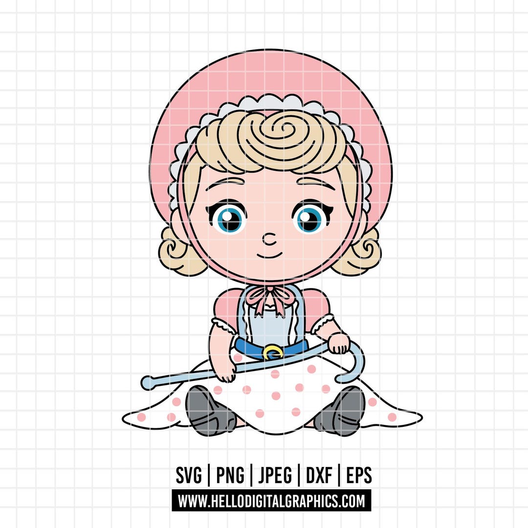 4962 - Little Bo Peep Dtf Full Color Svg, Eps, Png, Dxf, Jpeg. Disneyy ...
