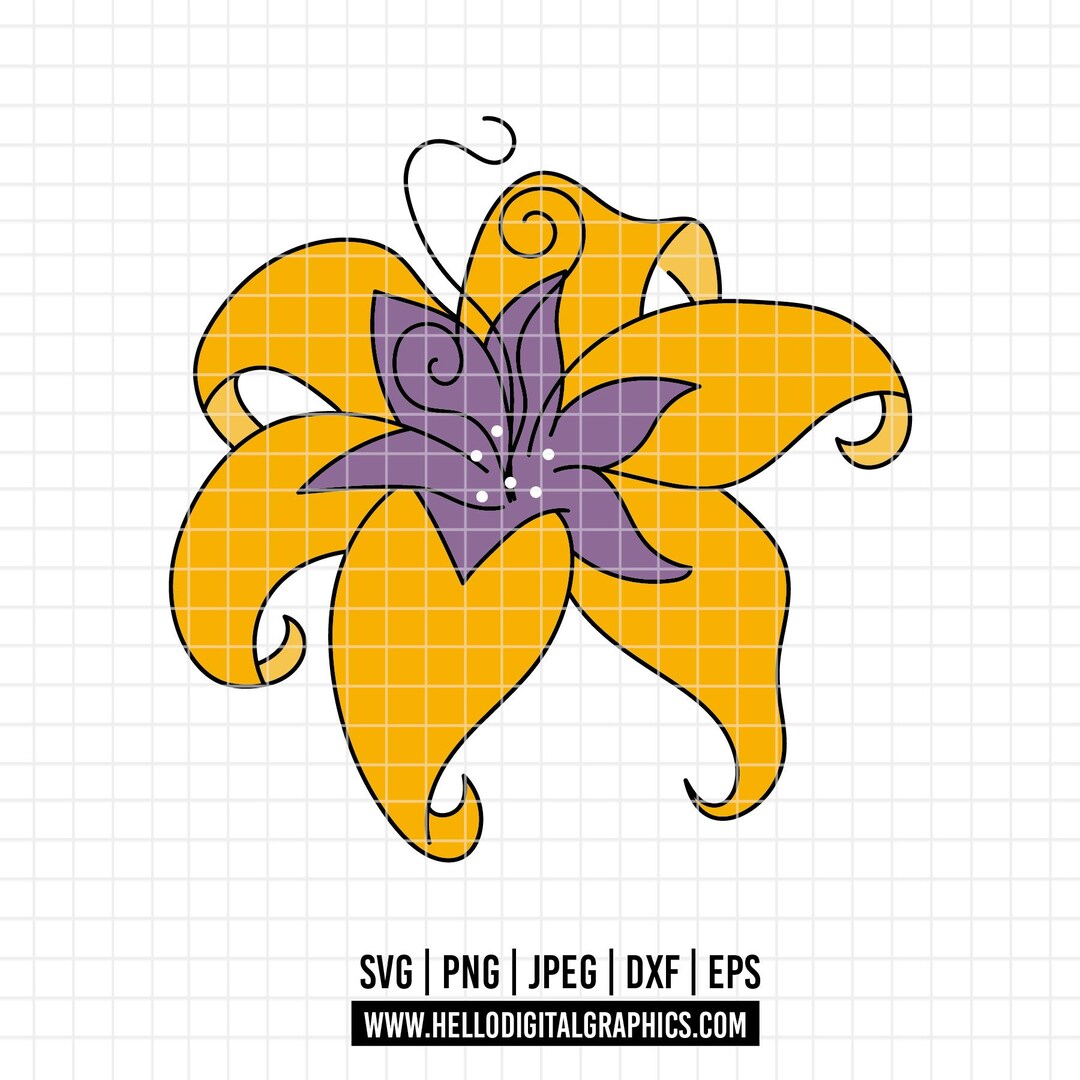 5967 - Tangled Sundrop Flower, Rapunzel Icons Dtf Full Color Svg, Eps ...
