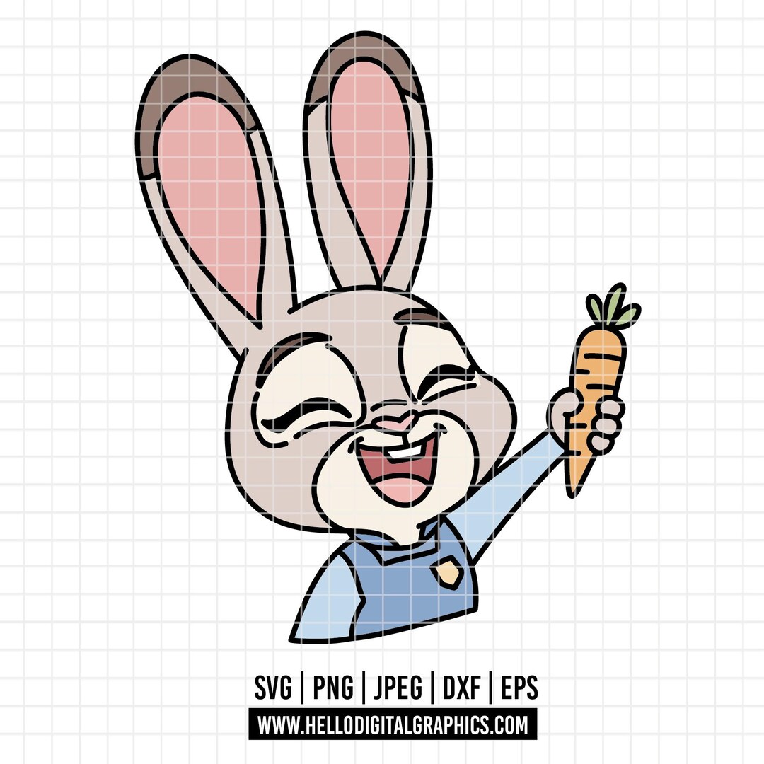 4702 - Judy Hopps Dtf Full Color Svg, Eps, Png, Dxf, Jpeg. Disneyy ...