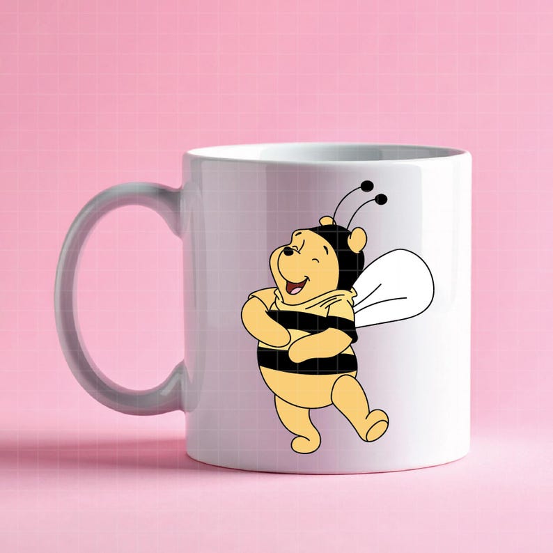 4723 - Winnie Pooh in Bee Mode Dtf Full Color Svg, Eps, Png, Dxf, Jpeg ...