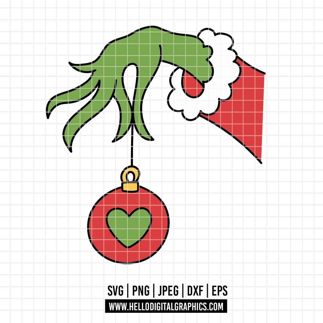 4293 - Grinch's Jingle Bell Dtf Full Color Svg, Eps, Png, Jpeg, Dxf ...