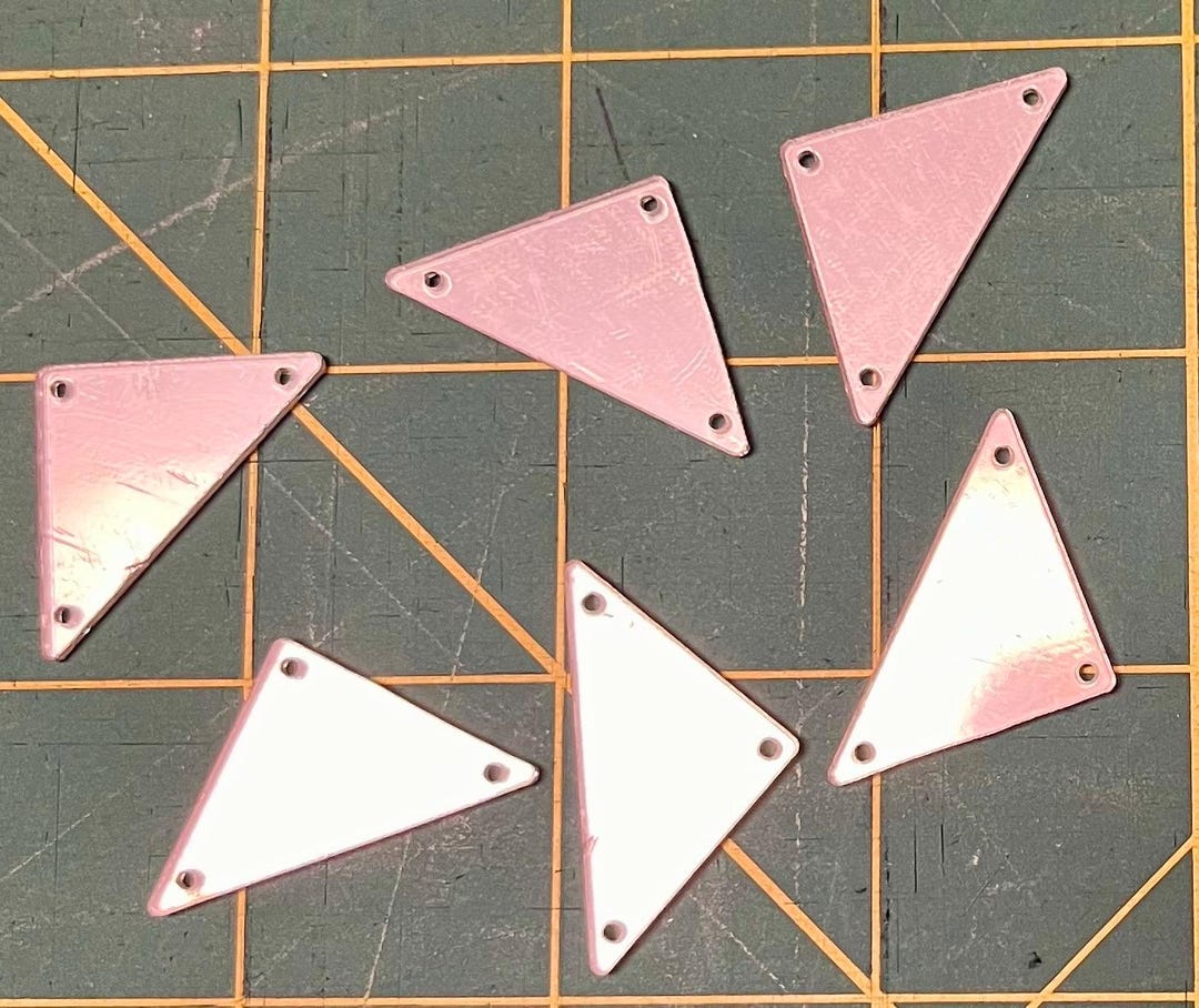 100 Pcs Sew on Acrylic Mirrors Triangle, Laser Cut, Acrylic Blanks - Etsy