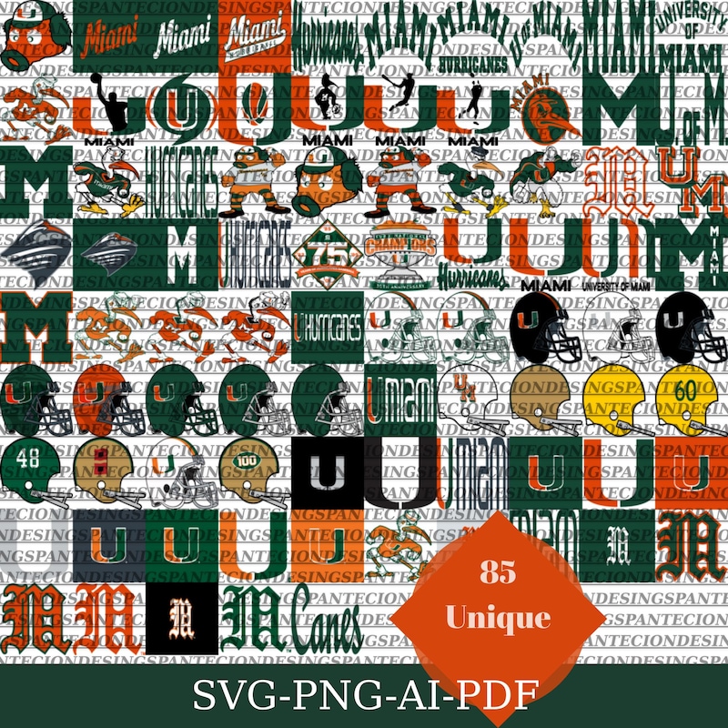Miami Hurricanes Svg - Etsy