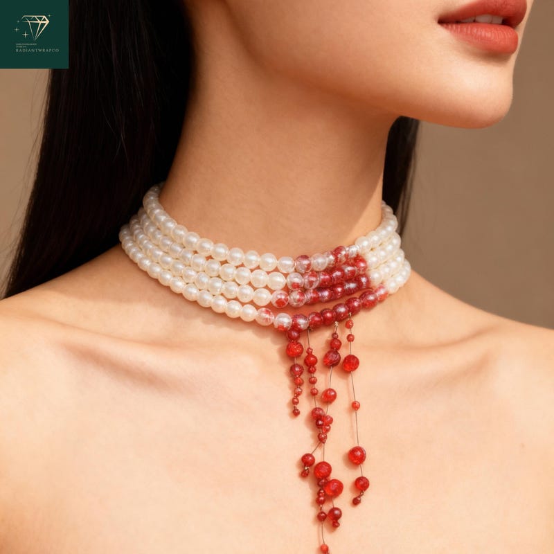 Blood Pearl Necklace - Etsy