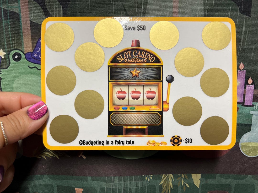 Slot Casino Scratch off Savings Challenge | Save 50 | Cash Stuffing - Etsy