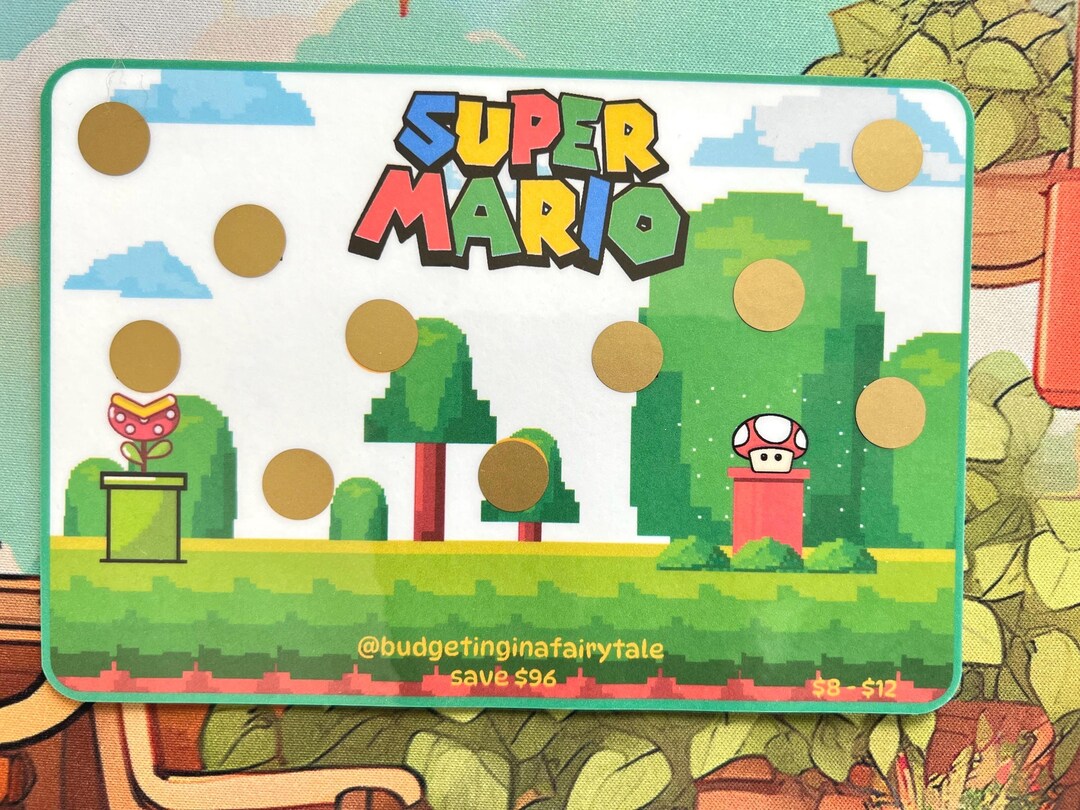 Super Mario Scratch off Savings Challenge | Save 45 or Save 96 | Cash ...