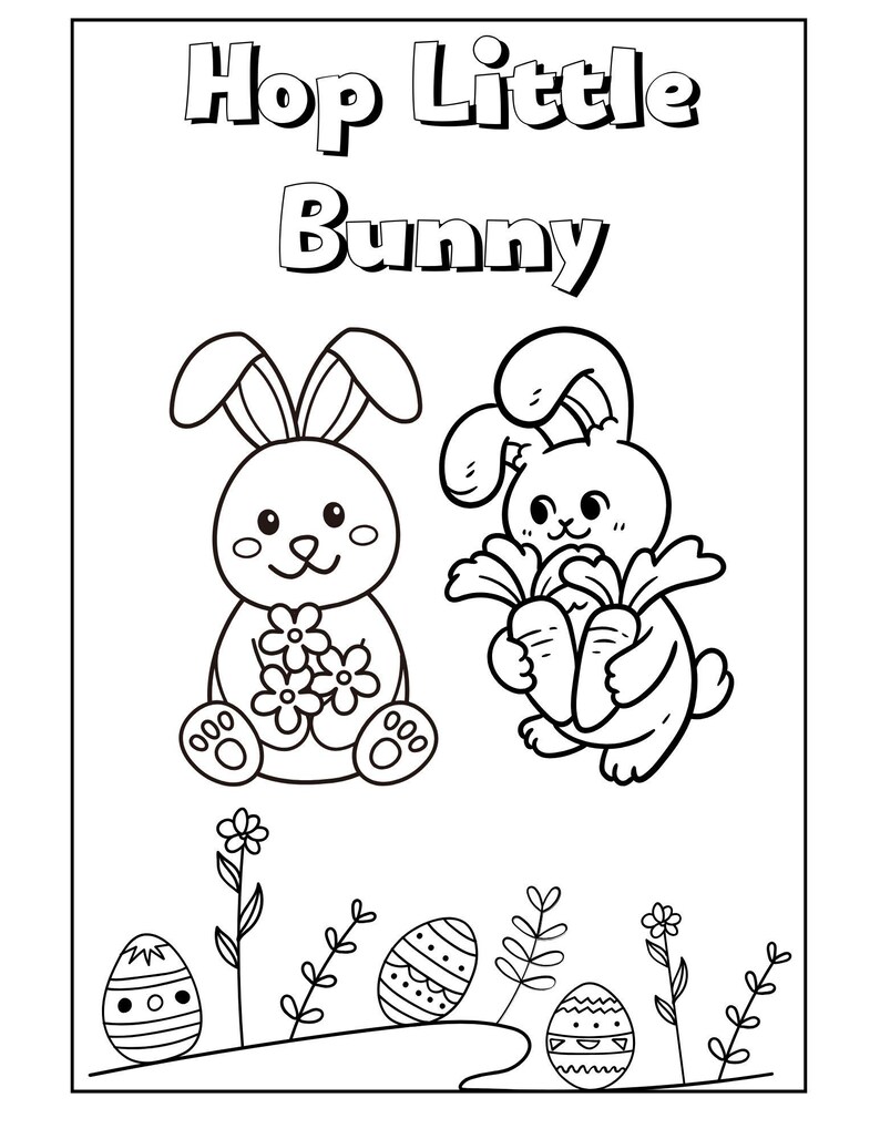 5 Easter Bunny Coloring Pages for Kids | Easter Coloring Pages | Bunny ...