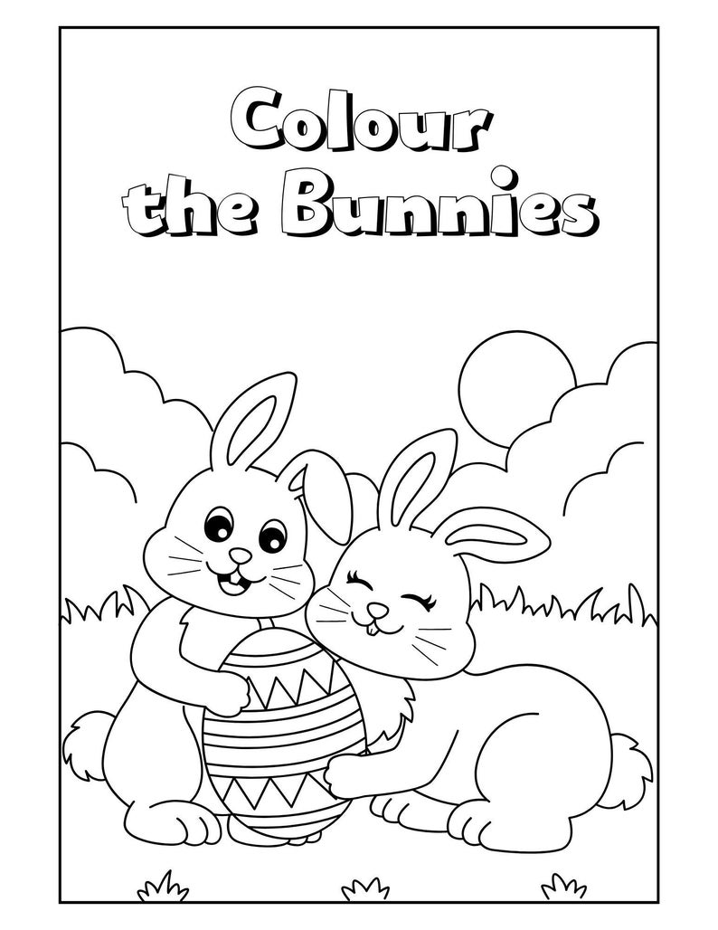 5 Easter Bunny Coloring Pages for Kids | Easter Coloring Pages | Bunny ...