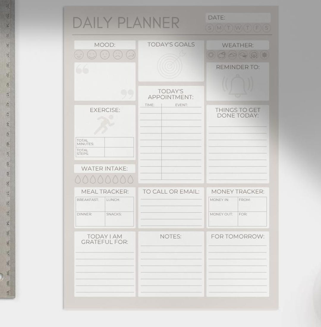ADHD Focus Planner Printable – Daily Organizer for Neurodivergent Minds ...