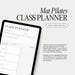 Mat Pilates Class Planner - Etsy