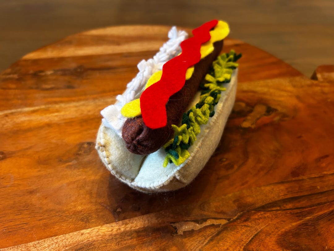 Felt Hot Dog PDF Pattern | Play Food Sewing Pattern | DIY Felt Food ...