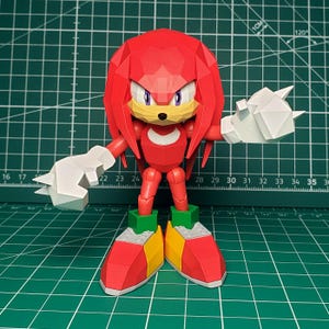 Custom Low Poly 'sonic Adventure' Knuckles Figure Kit - Jakks 4" Sonic ...