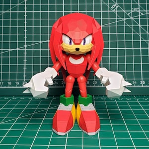 Custom Low Poly 'sonic Adventure' Knuckles Figure Kit - Jakks 4" Sonic ...