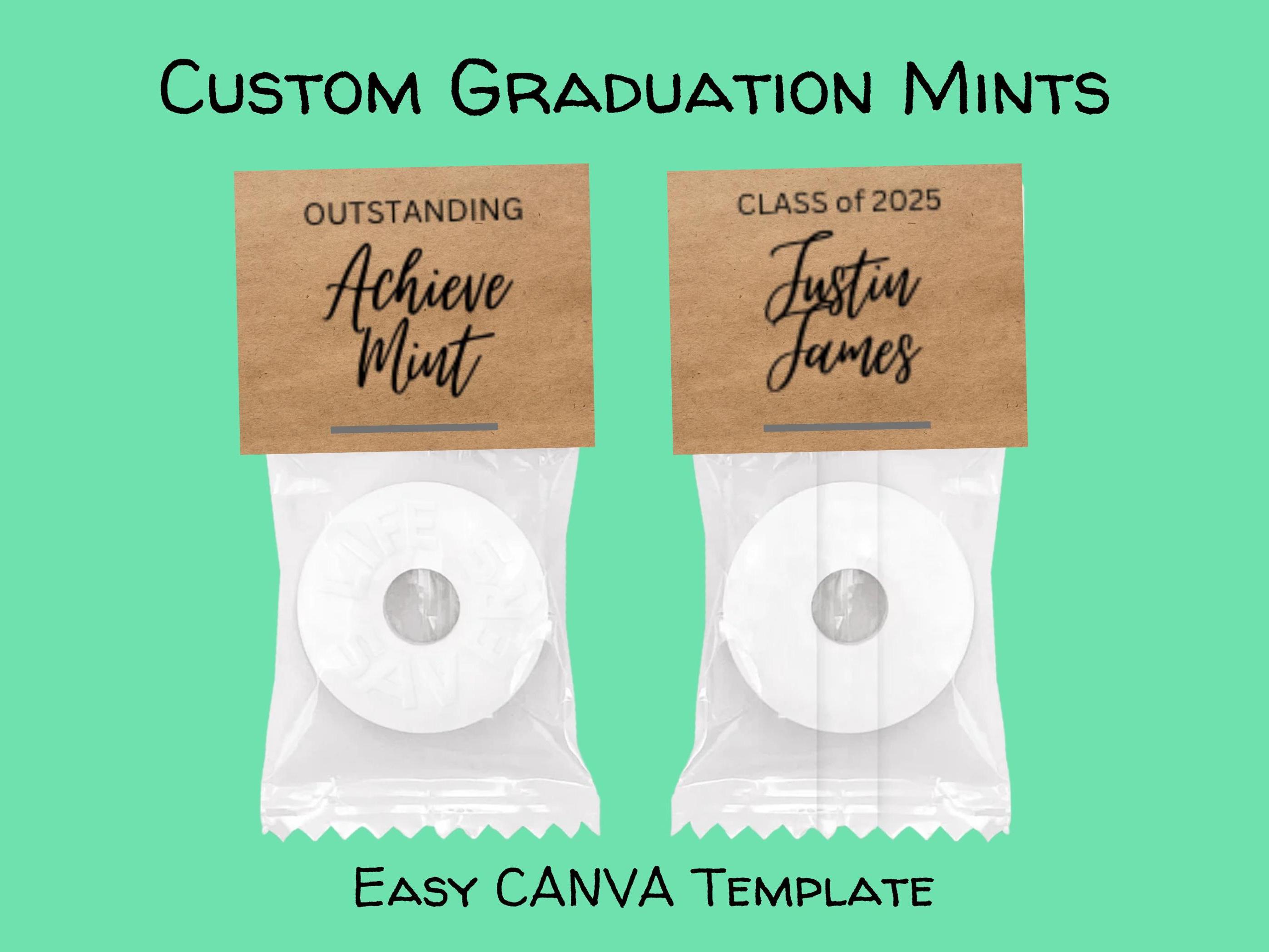 Custom Graduation Achieve Mint Labels | Party Favor | Personalized Grad ...