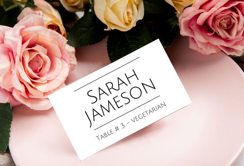 Editable Table Signage Templates: Place Cards, Table Numbers (canva ...