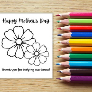 Mother's Day Seed Packet Coloring Craft – Printable Canva Template ...