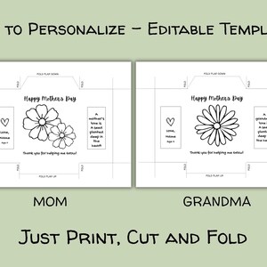 Mother's Day Seed Packet Coloring Craft – Printable Canva Template ...