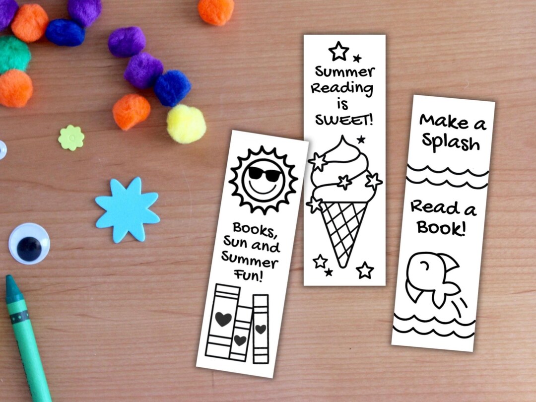Printable Summer Reading Bookmarks | Color & Cut Classroom Activity PDF ...