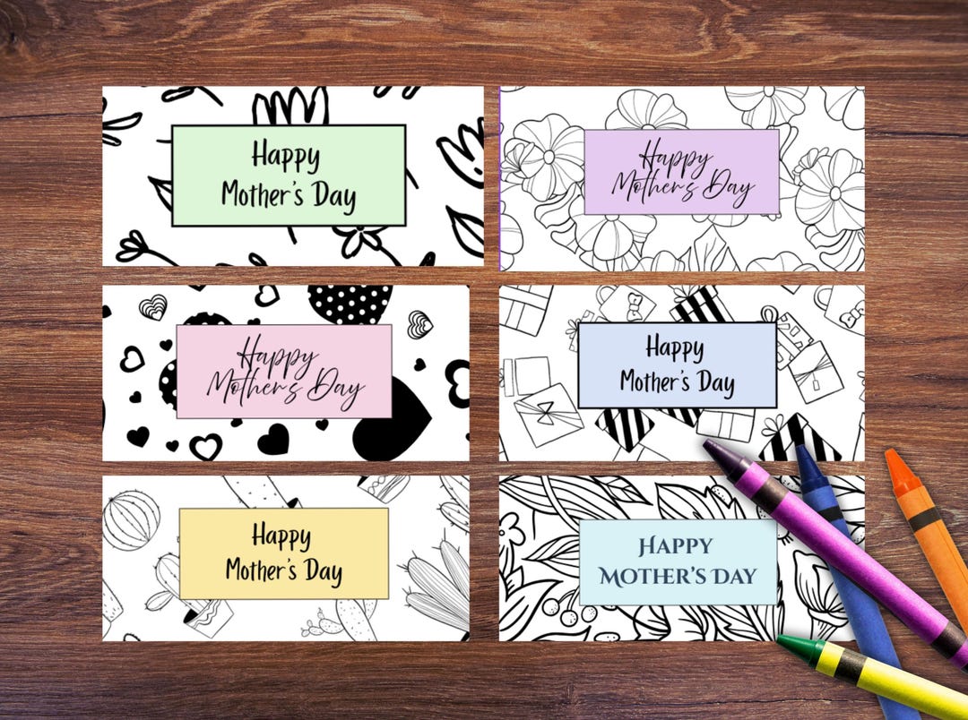 Origami Mother's Day Envelope Coloring Craft | Gift Card Holder ...
