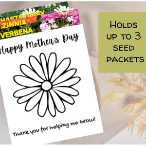 Mother's Day Seed Packet Coloring Craft – Printable Canva Template ...