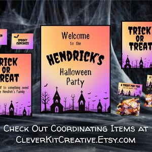 Halloween Treat Table Signage: Spooky Bat Food Labels, Editable ...