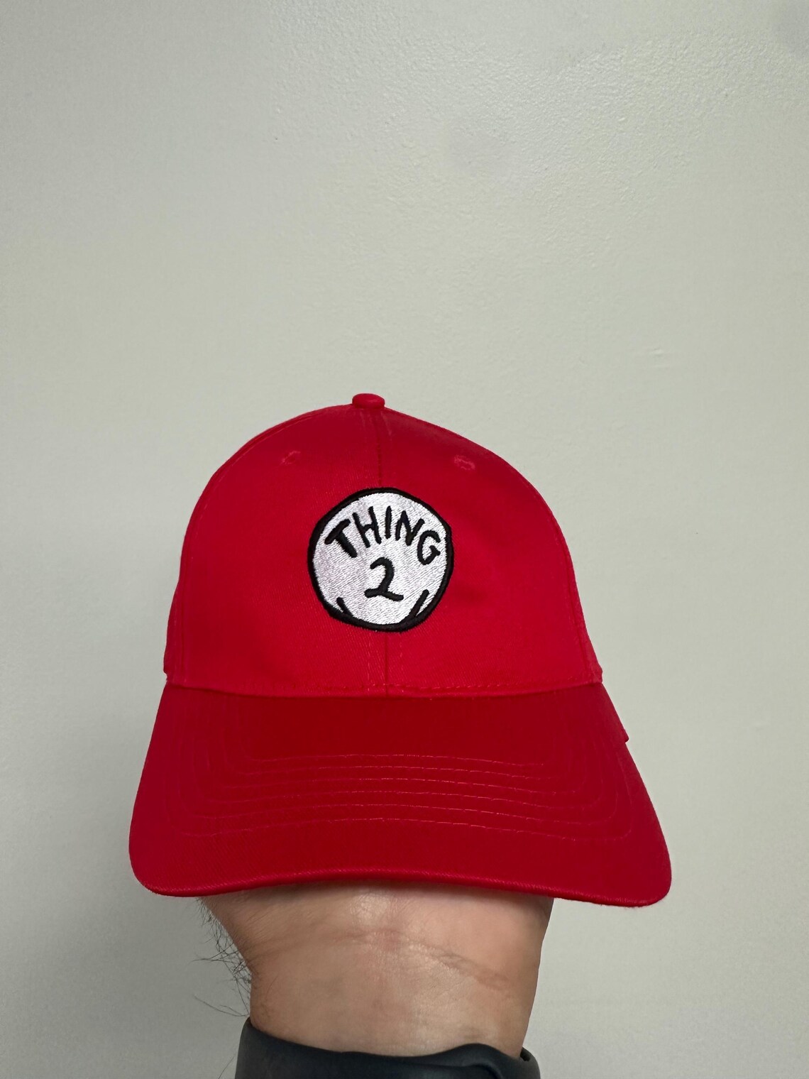 Thing 1 Thing 2 Embroidered Red Youth Cap Dr. Seuss Read Across America ...