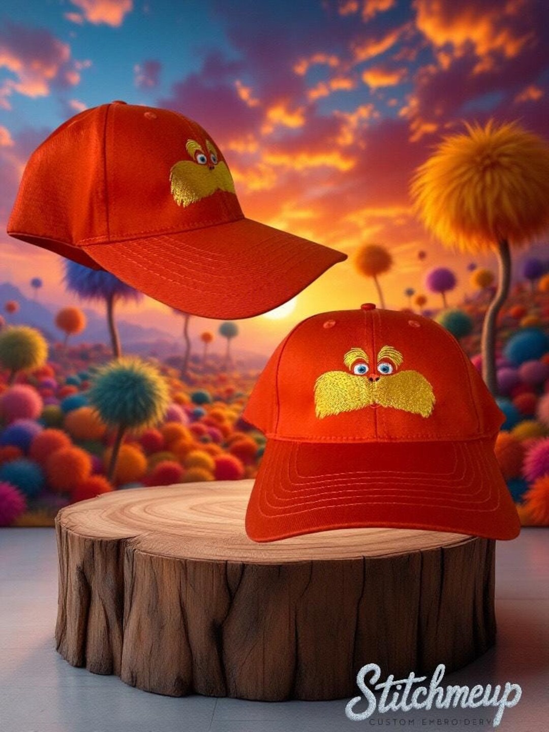 Lorax Dr. Seuss Youth Children Cap Reading Week Read Across America Cat ...