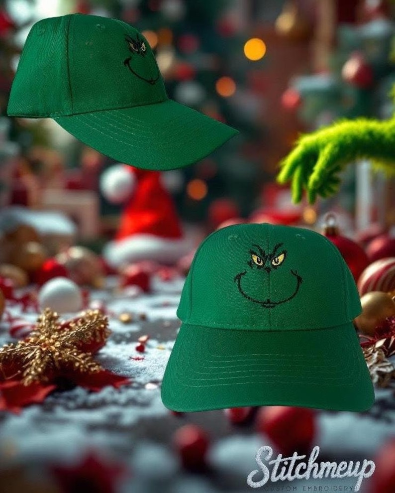 Grinch Youth Cap Dr. Seuss Green Read Across America Week Hat Cat in ...