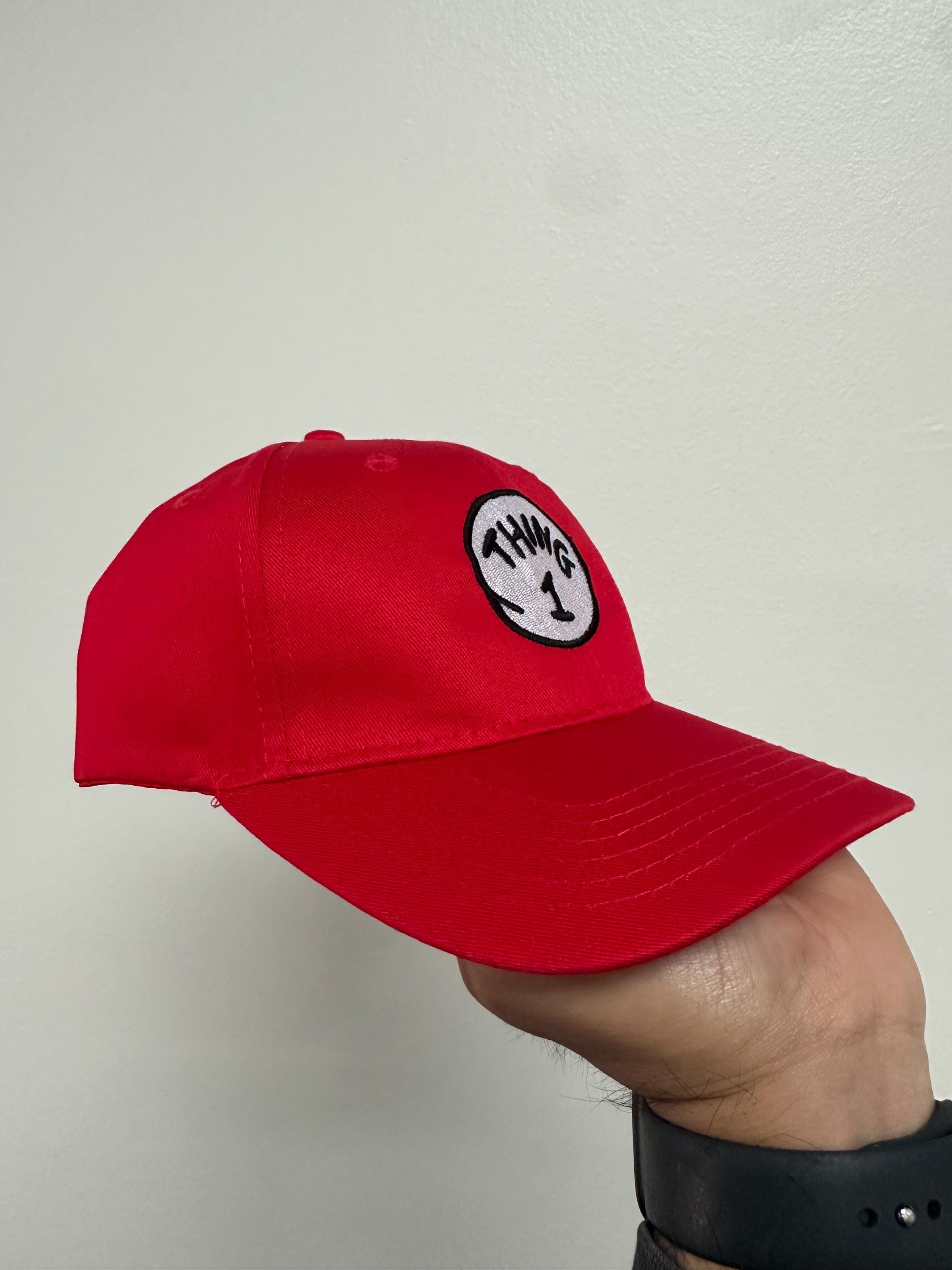 Thing 1 Thing 2 Embroidered Red Youth Cap Dr. Seuss Read Across America ...