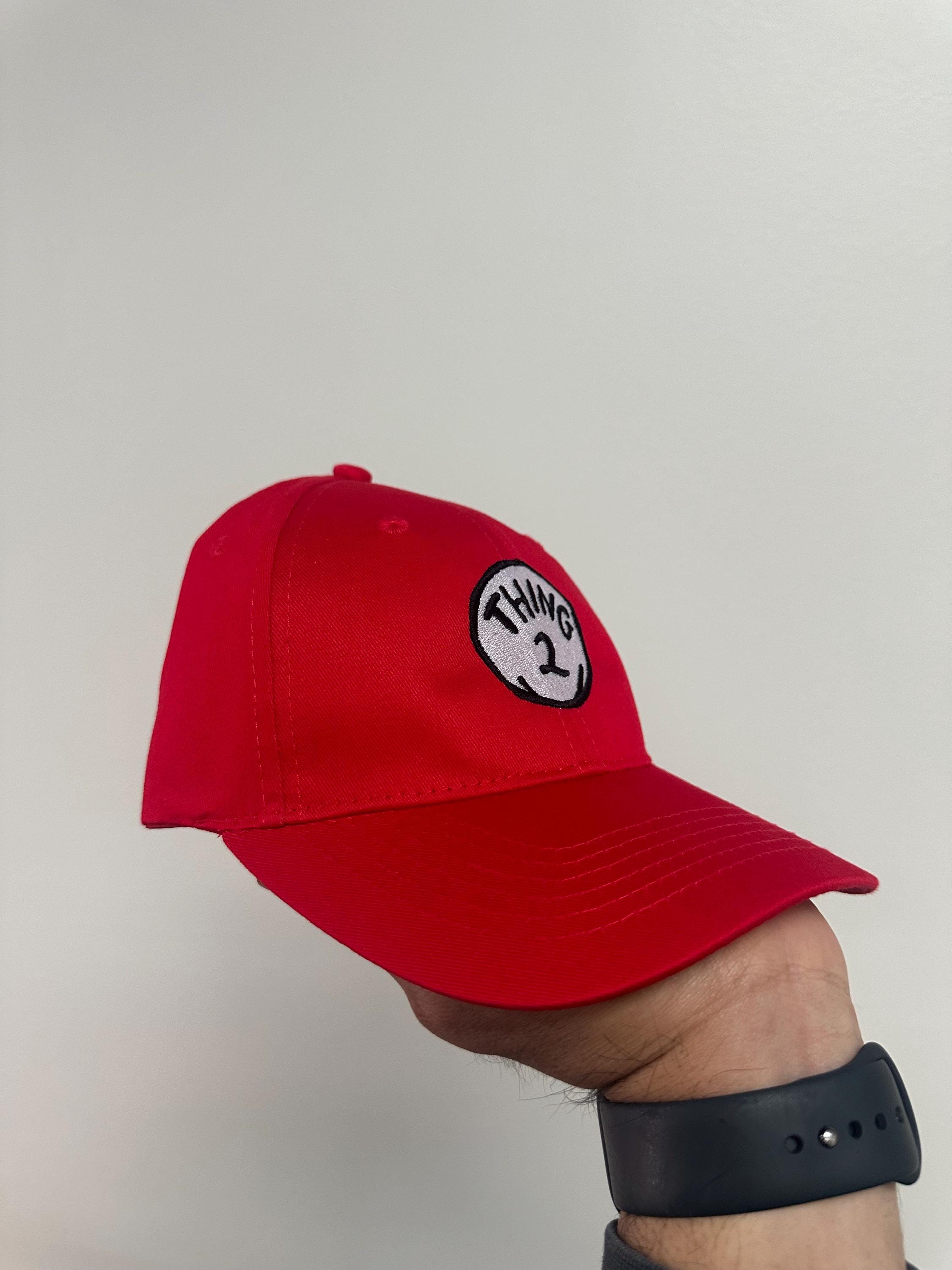 Thing 1 Thing 2 Embroidered Red Youth Cap Dr. Seuss Read Across America ...