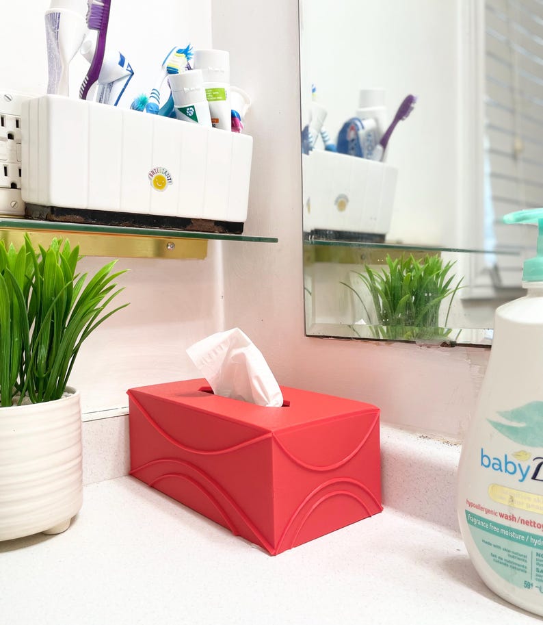 Unique Tissue Box Cover, Modern Home Decor, Rectangular Tissue ...