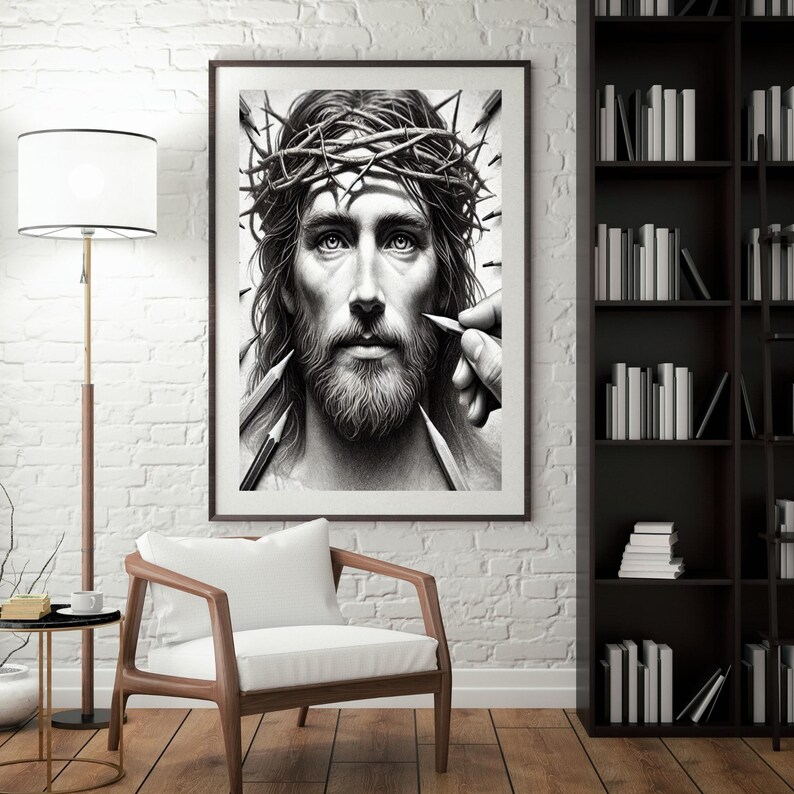 Word Became Flesh, Jesus Christ, Jesus Portrait, Pencil Drawing ...