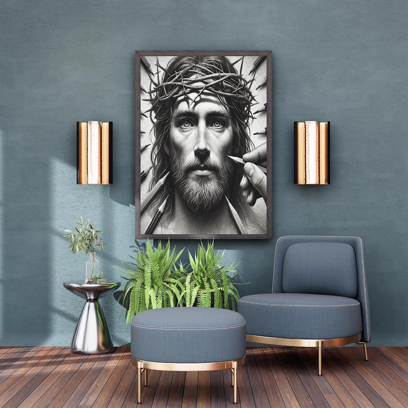 Word Became Flesh, Jesus Christ, Jesus Portrait, Pencil Drawing ...