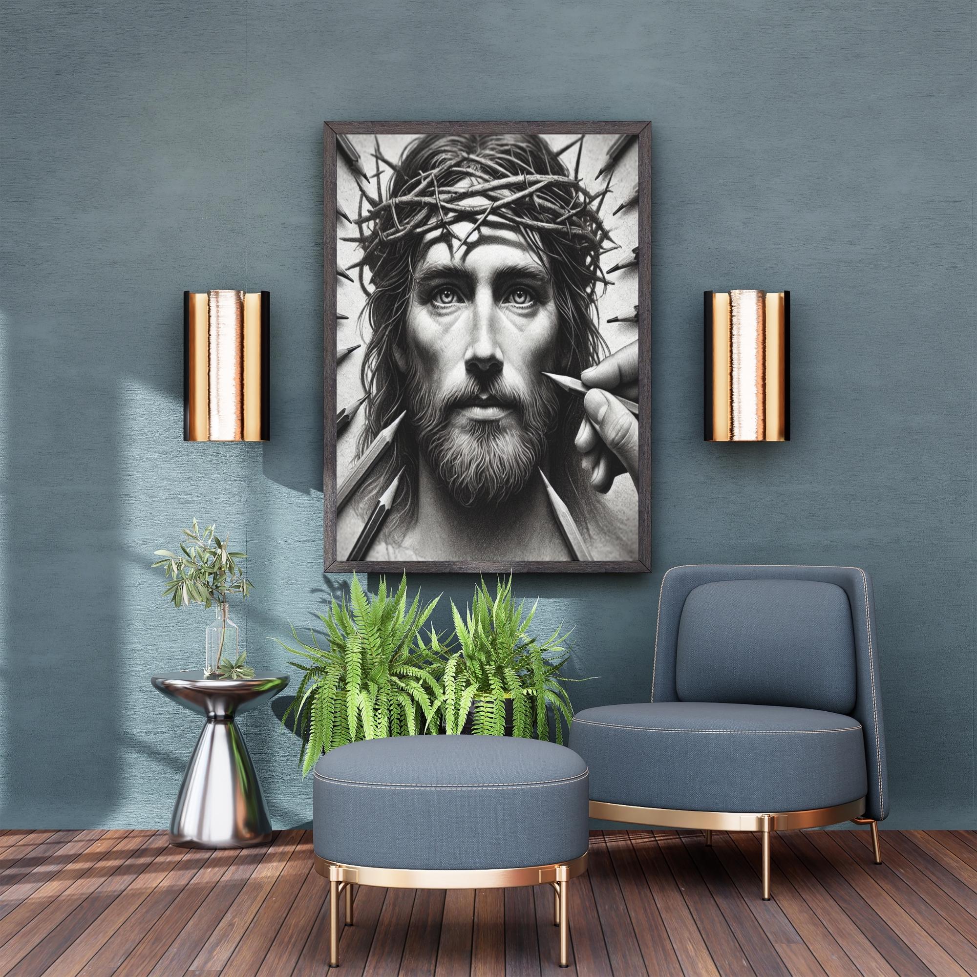 Word Became Flesh, Jesus Christ, Jesus Portrait, Pencil Drawing ...