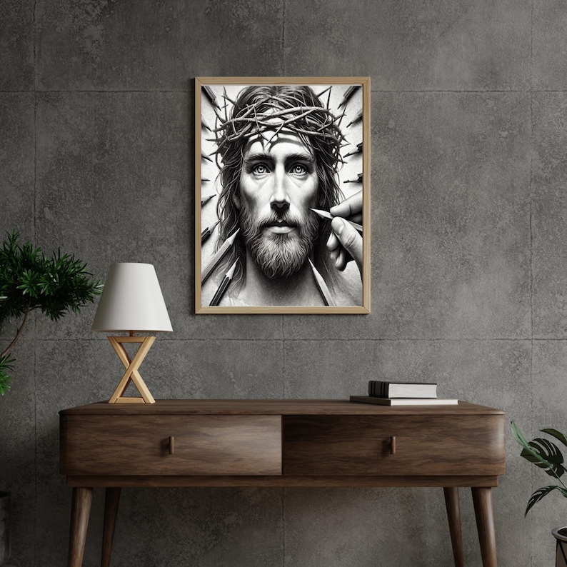 Word Became Flesh, Jesus Christ, Jesus Portrait, Pencil Drawing ...