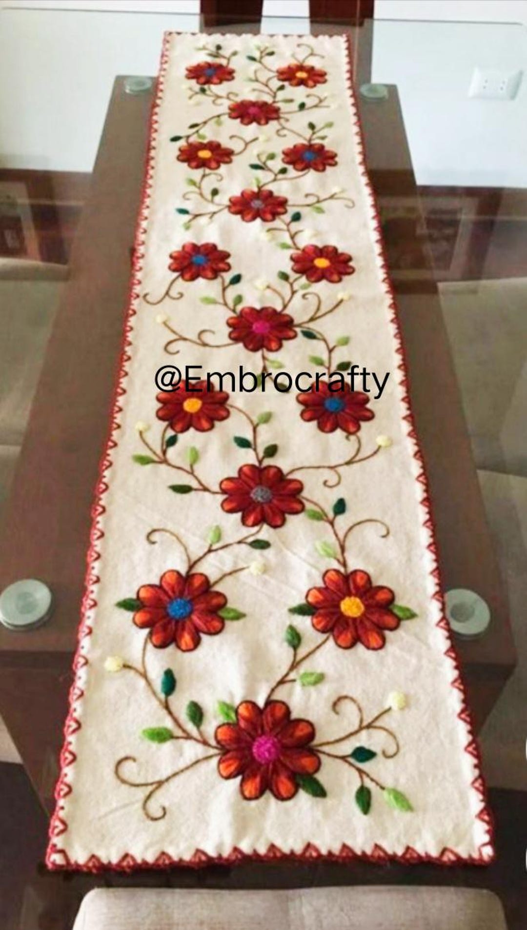 Embroidered Dining Table Rumal/shaul/tablemat - Etsy