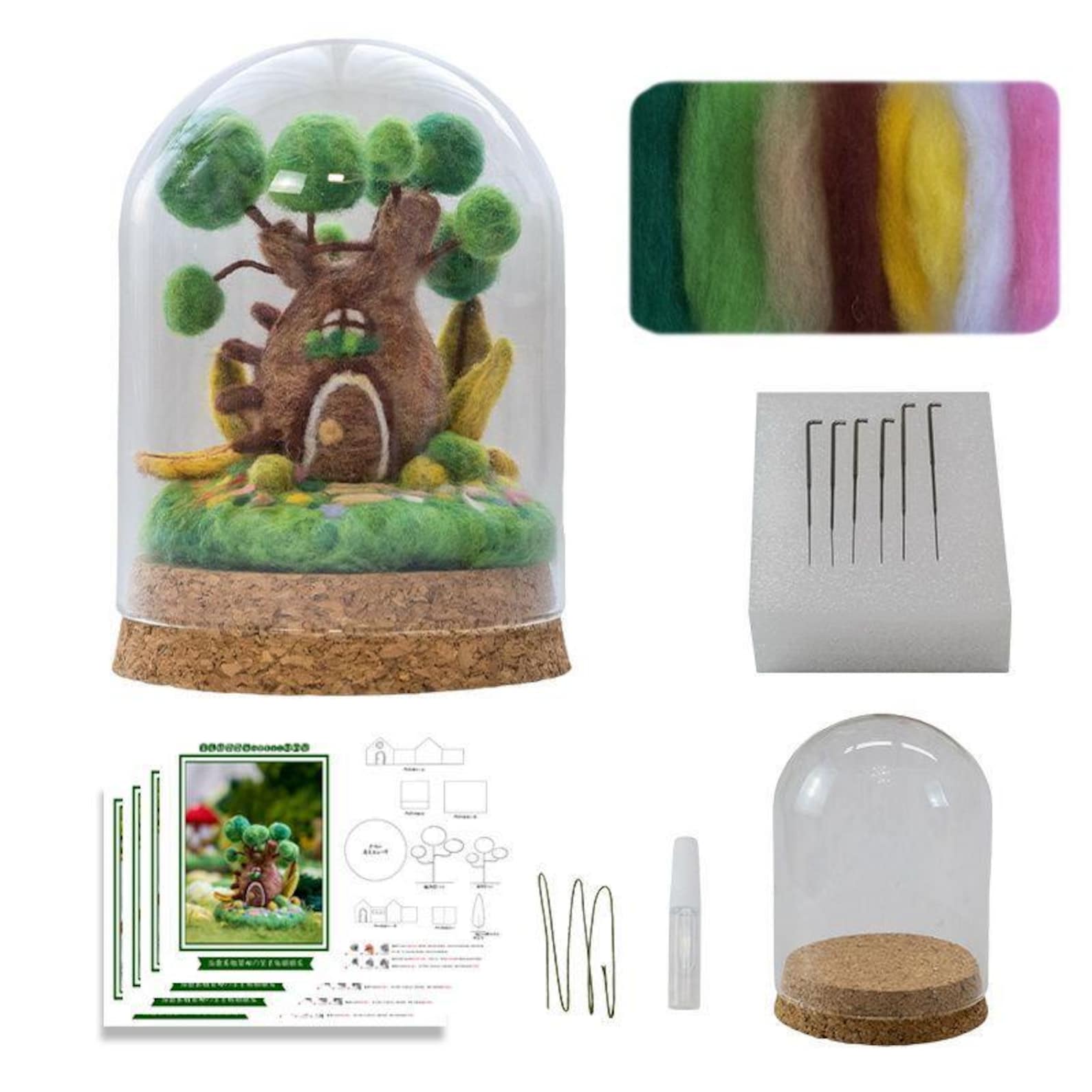 Forest-themed Romantic Wool Felt DIY Anniversary Craft Kit - Forest ...