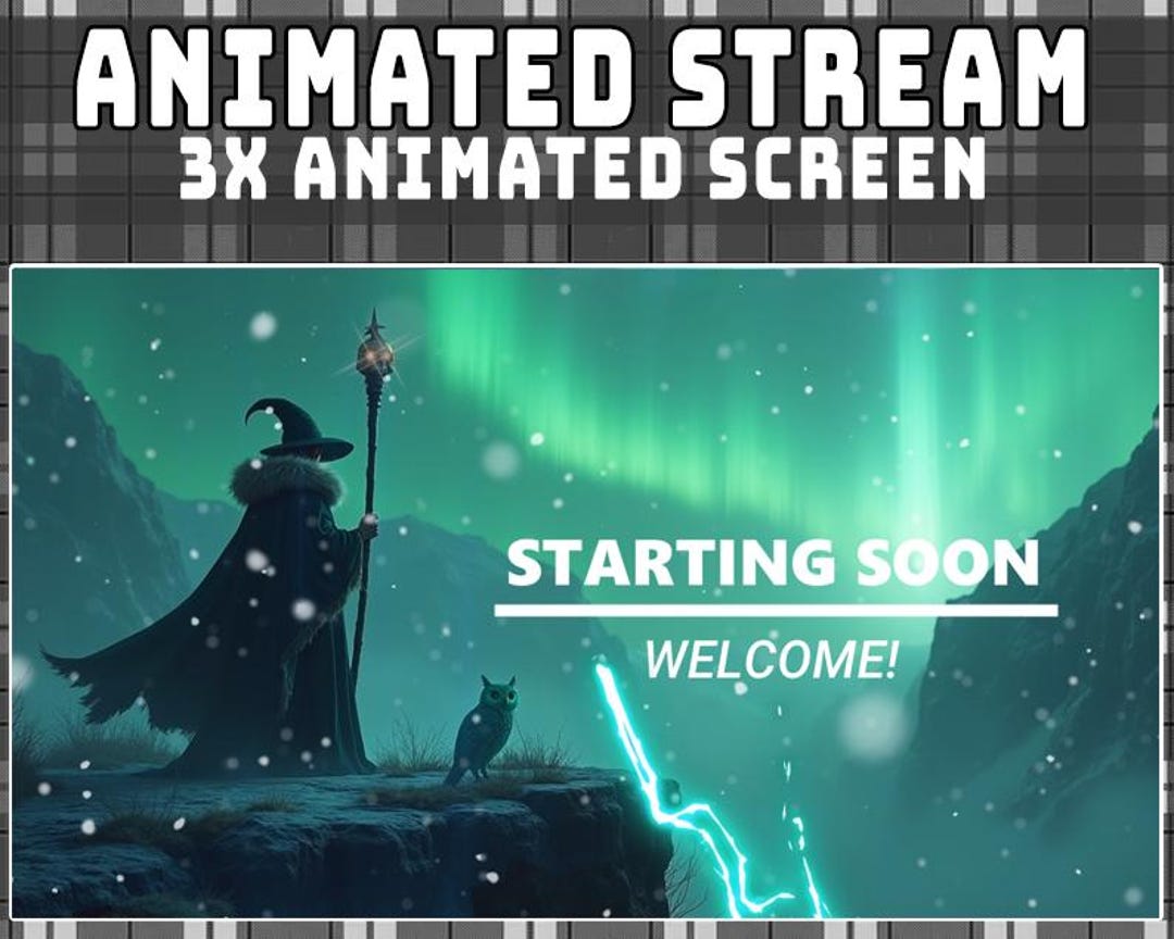 Wizard Epic Twitch Overlay Pack – Obs Stream Screen RPG Collection - Etsy