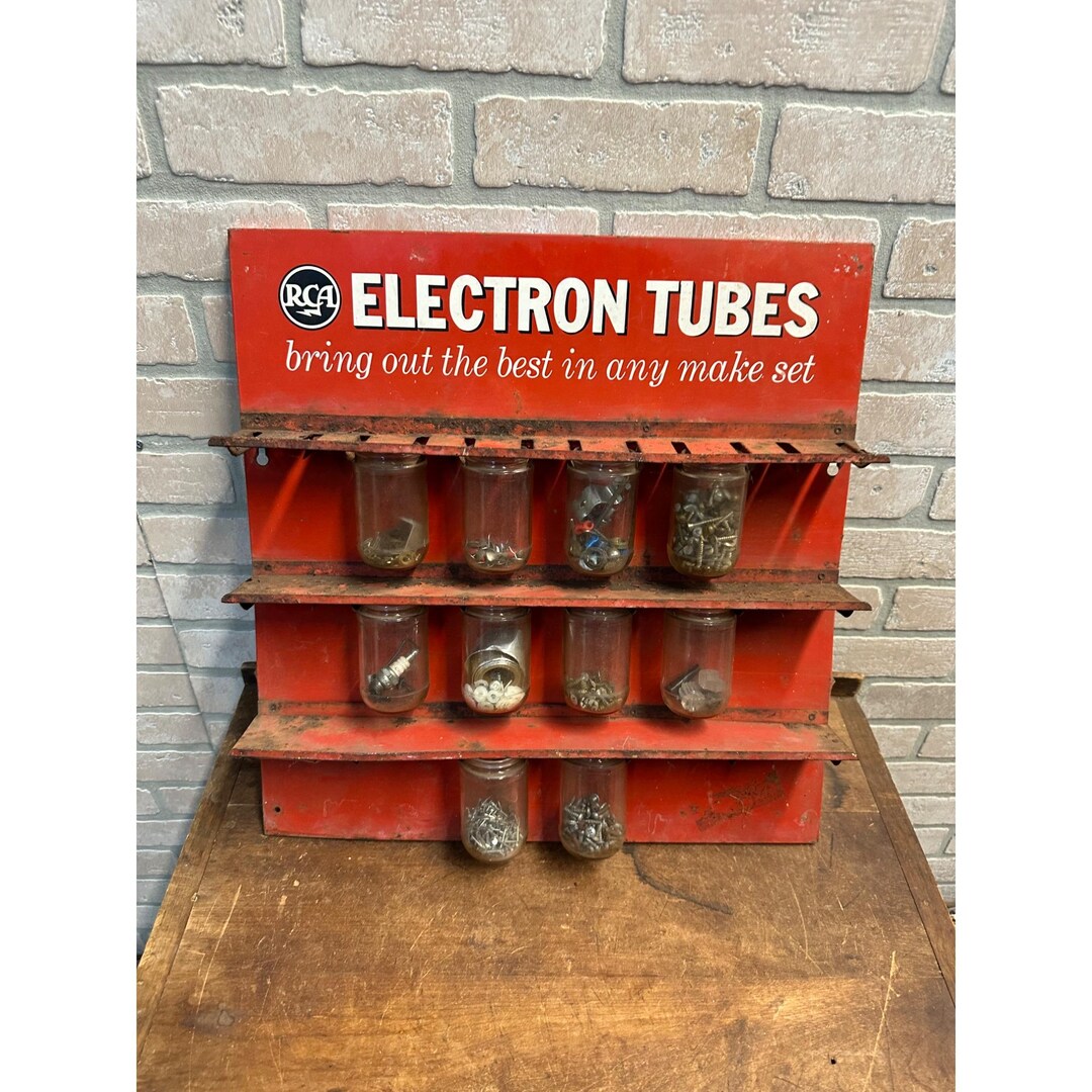 Vintage Rca Electron Tubes Store Display Rack Advertising Vacuum Amp - Etsy