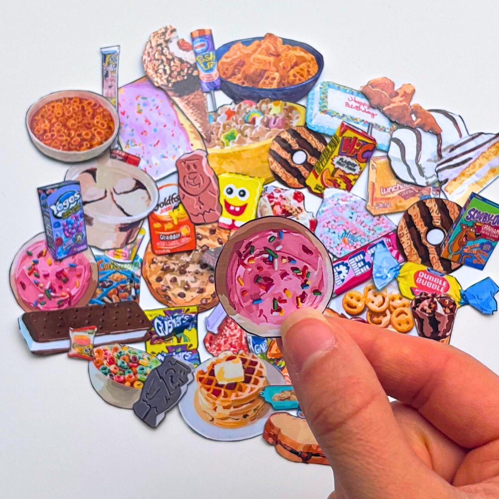 Nostalgic Food Stickers 2000s Stickers Pack Nostalgic Journaling Y2k ...