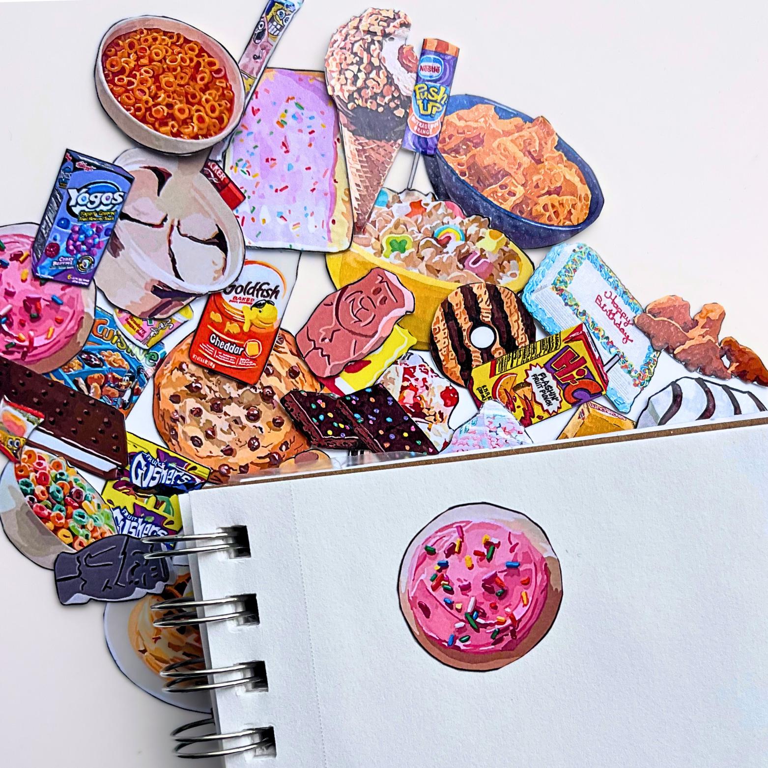 Nostalgic Food Stickers 2000s Stickers Pack Nostalgic Journaling Y2k ...