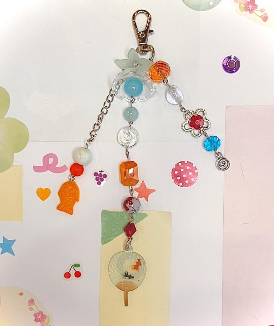 Japanese Wind Chime Inspired Keychain - Etsy