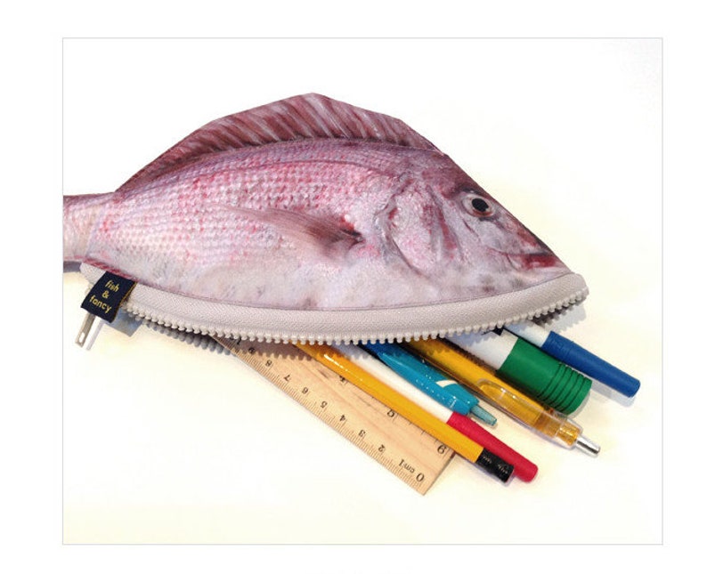 Fish Zipper Pouch Pen Pencil Case Ver.1 4 Types | Etsy