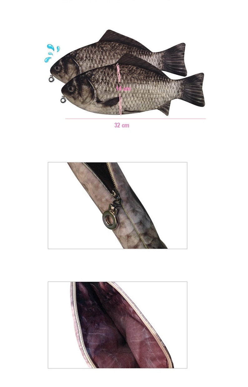 Fish Zipper Pouch Pen Pencil Case Ver.1 4 Types | Etsy