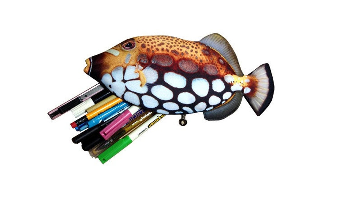 Fish Zipper Pouch Pen Pencil Case Ver.1 4 Types | Etsy