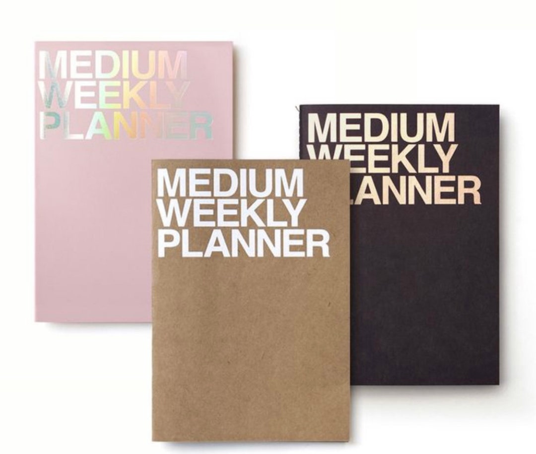 MEDIUM Weekly Planner in 3 Colors- Monday Start - Etsy