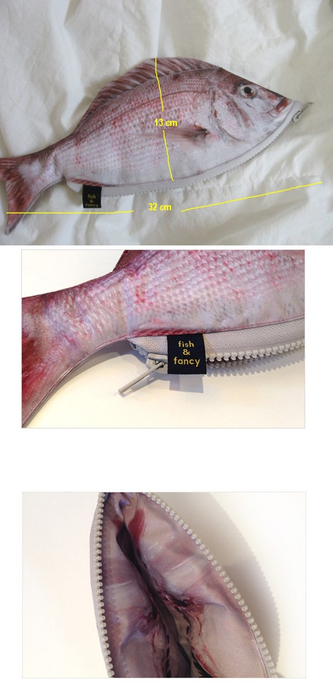 Fish Zipper Pouch Pen Pencil Case Ver.1 4 Types | Etsy