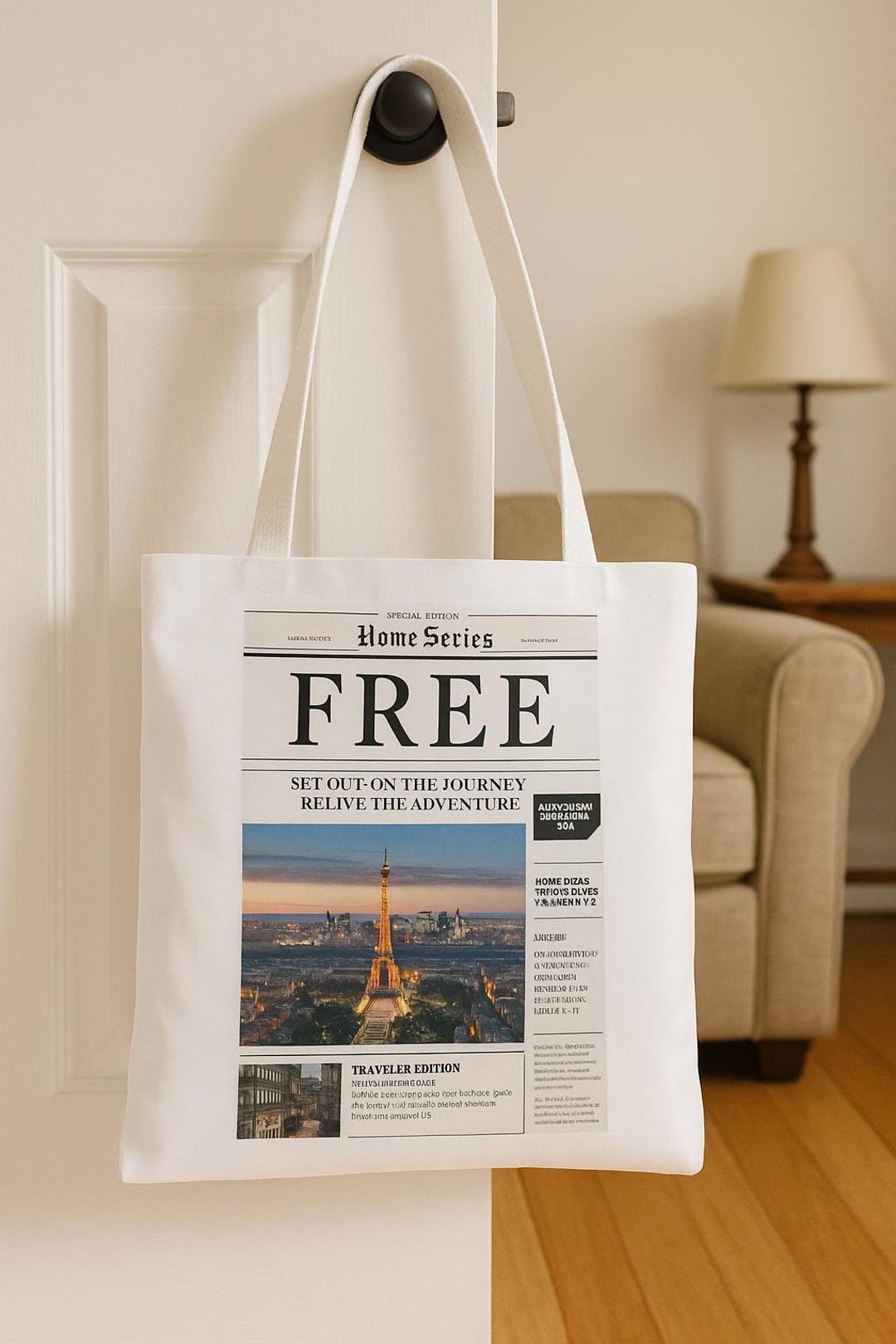 The "free" Tote Bag - Home Edition (newspaper) - Etsy