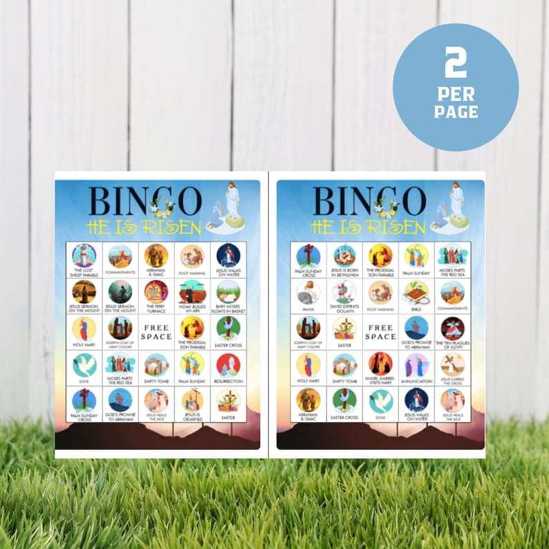 Bible Bingo Game, 50 Bible Stories Bingo Cards, Bible Games for Kids ...